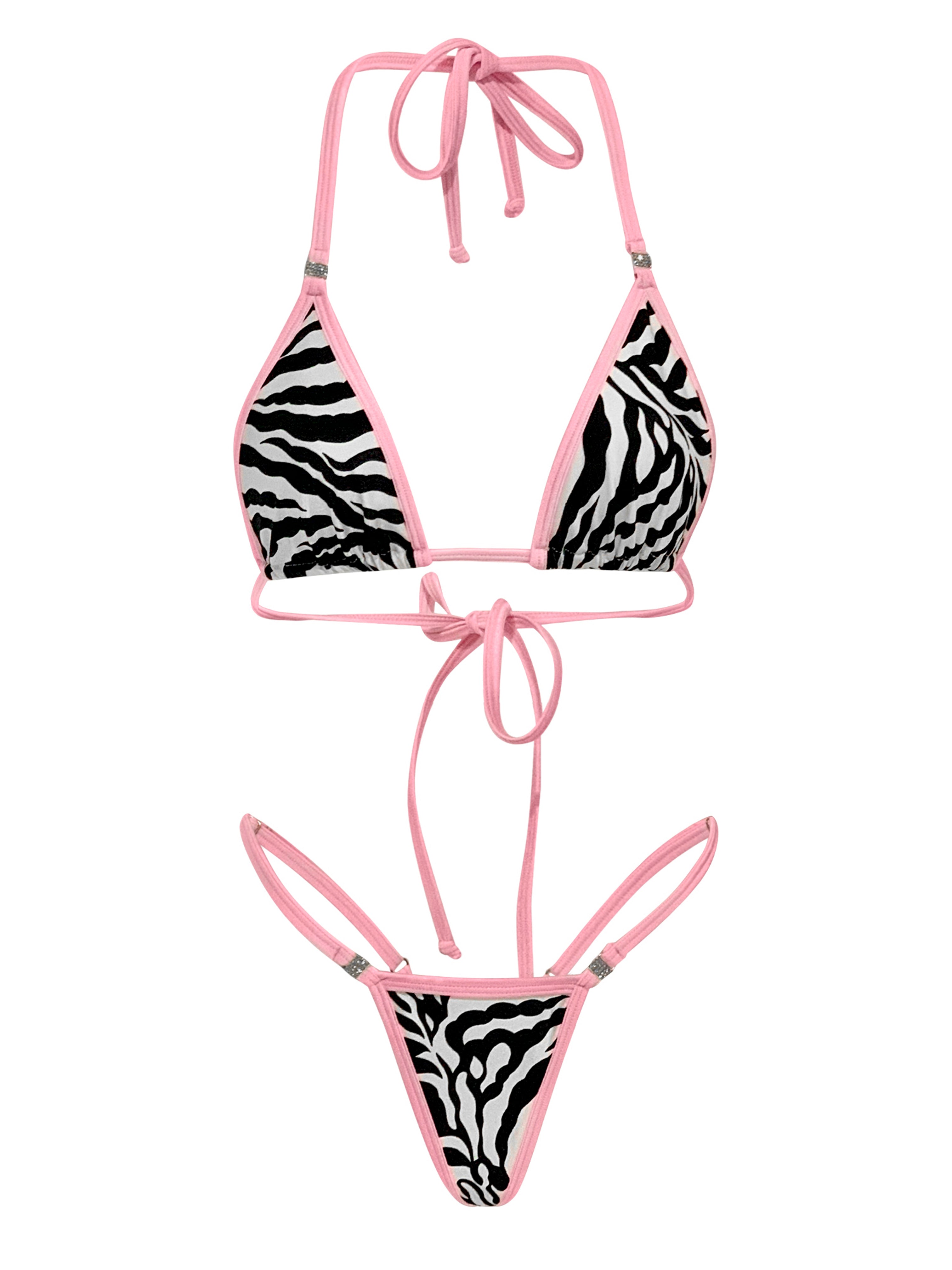 Pink / Zebra Bikini Set